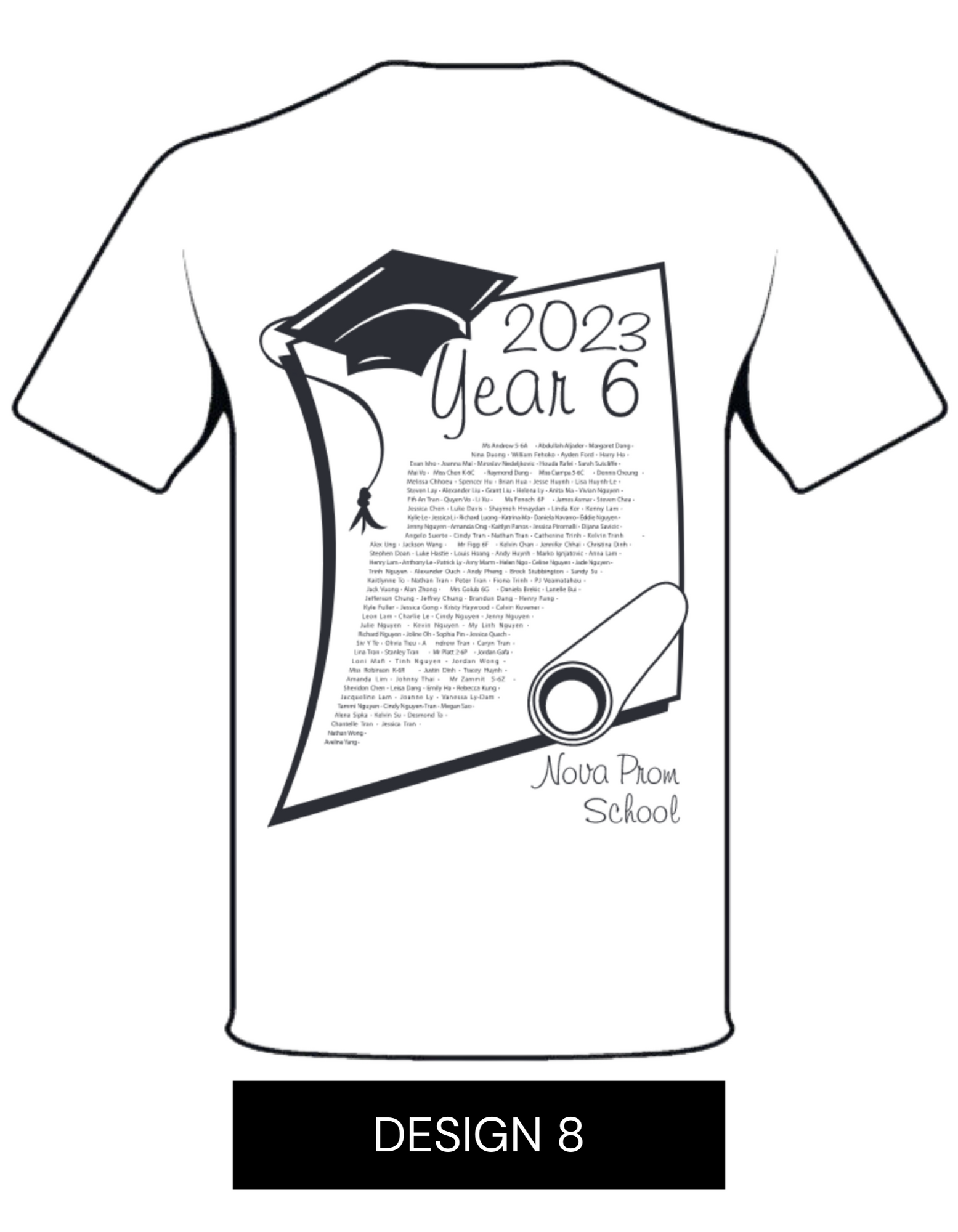 Designs | Nova Prom - Year 6 T-Shirts